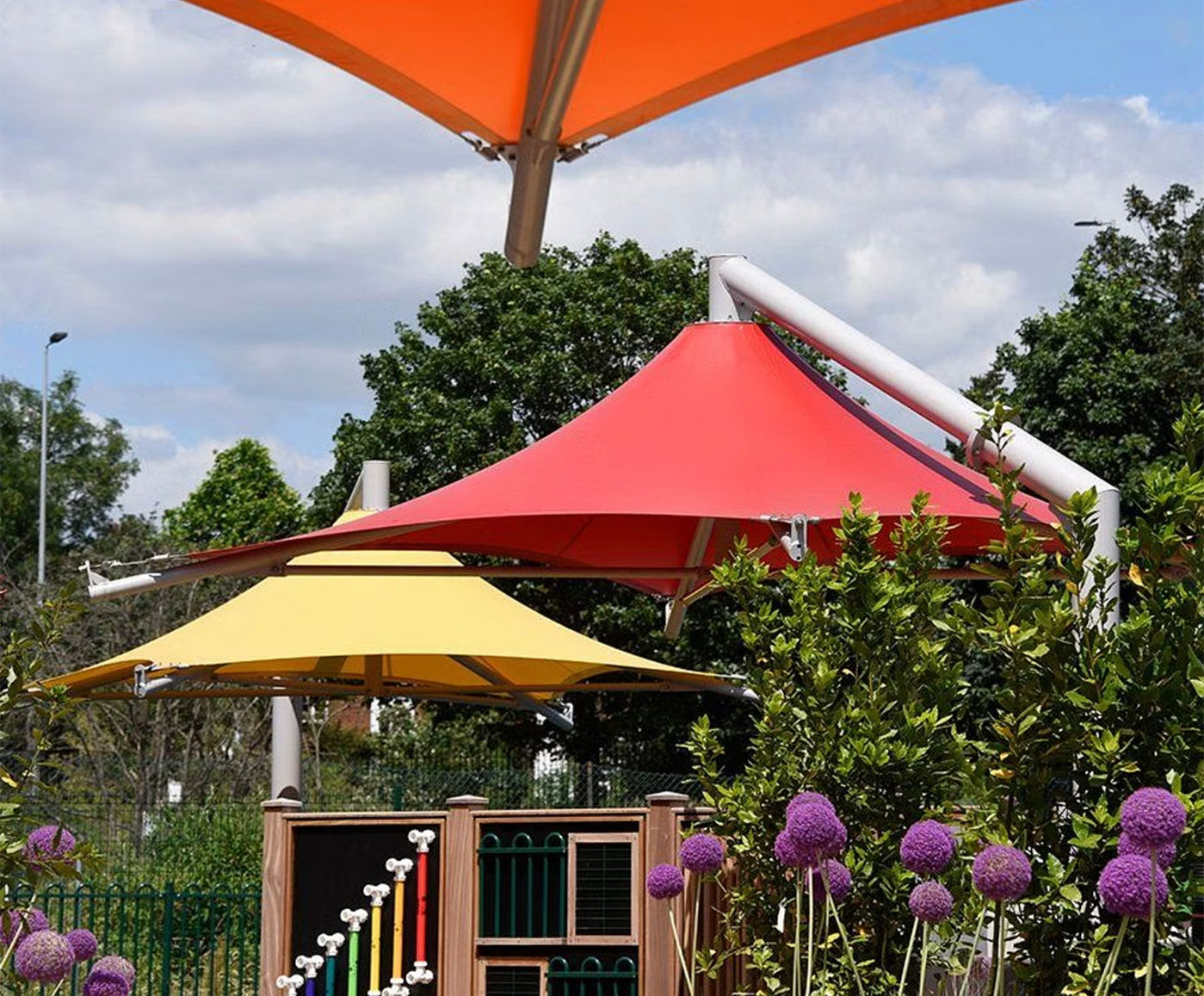 Snow Drop – waterproof tensile canopies | Broxap | ESI External Works