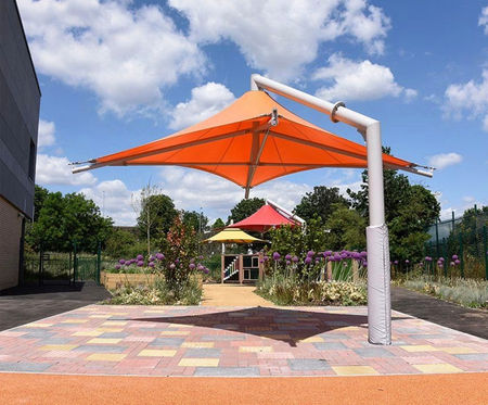 Snow Drop – waterproof tensile canopies | Broxap | ESI External Works