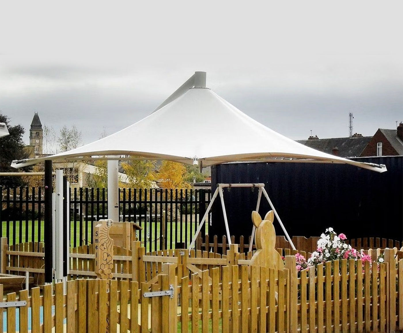 Snow Drop – waterproof tensile canopies | Broxap | ESI External Works