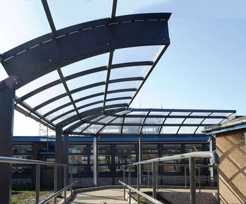 Polycarbonate roofed canopy shelters | EXTERNAL WORKS