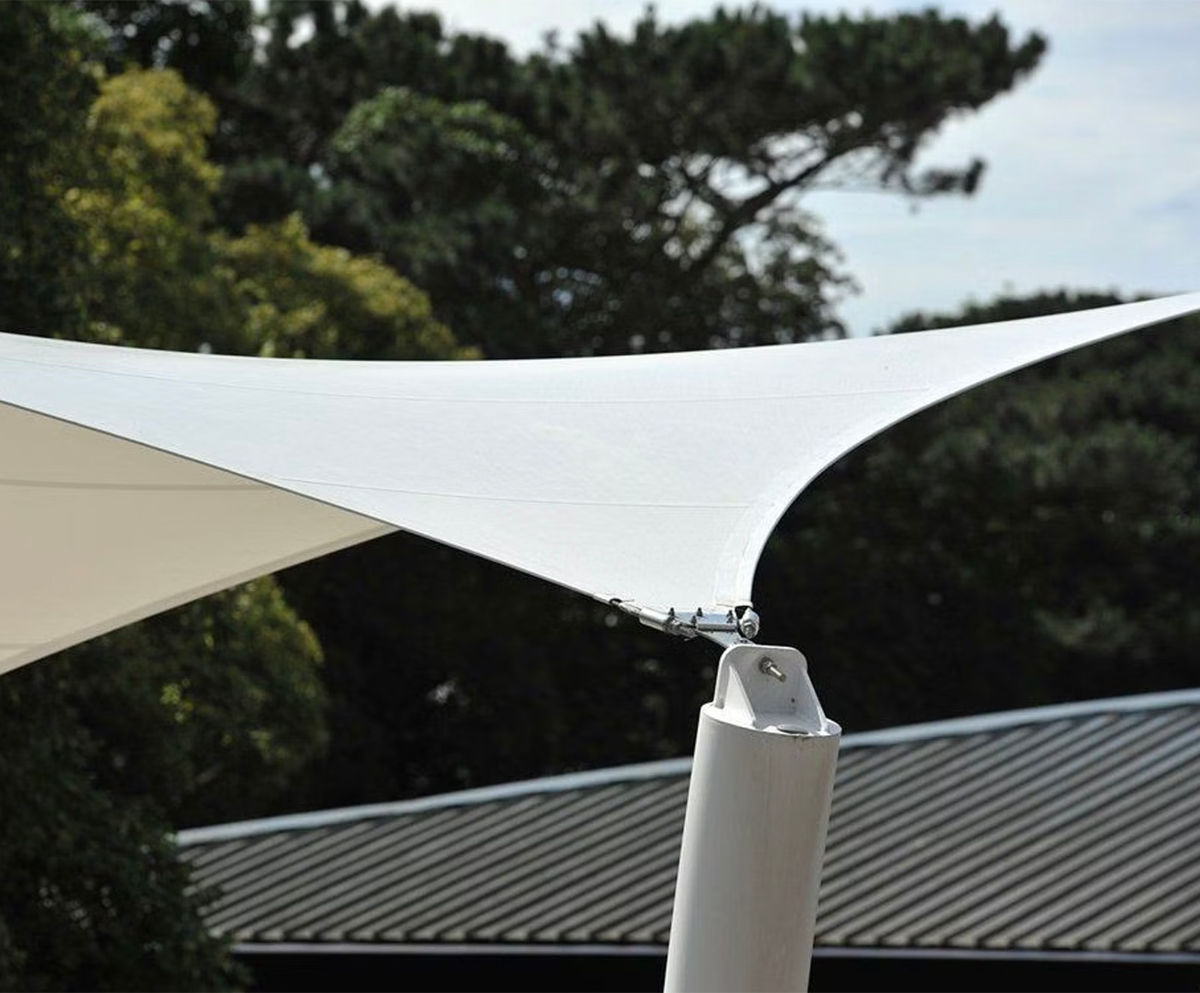 Sydney – hyperbolic tensile white shade sail | Broxap | ESI External Works