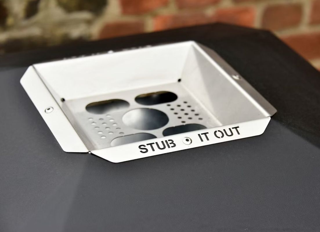 Bespoke laser-cut external litter bins for Newham London | Images