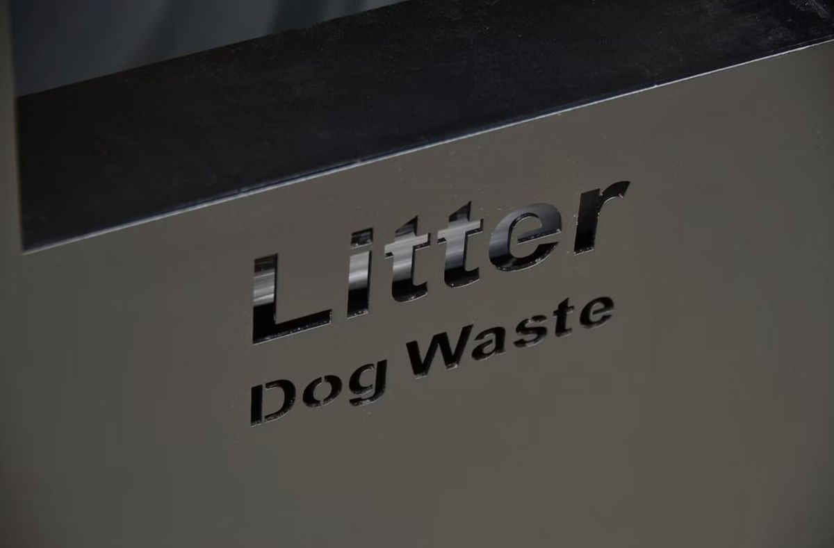 Bespoke laser-cut external litter bins for Newham London | Broxap | ESI ...