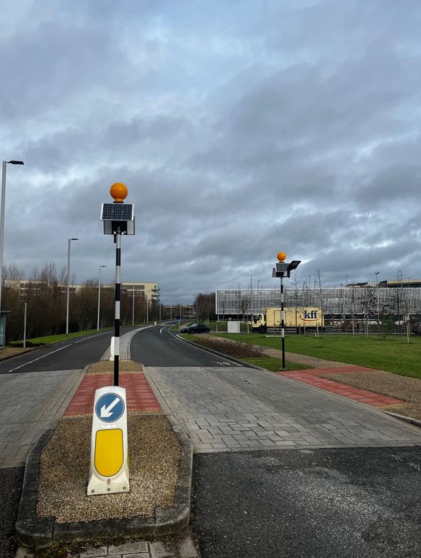 Solar Belisha Beacons for Green Park Development, Reading | Images
