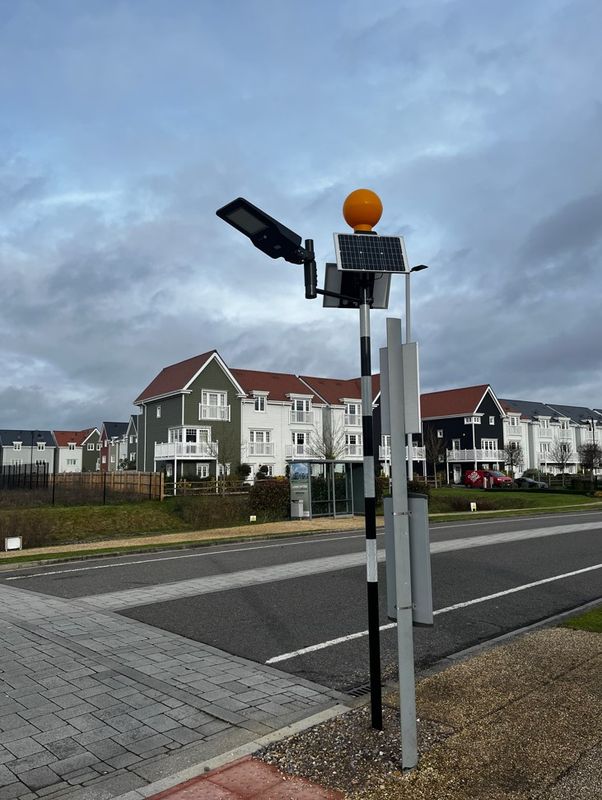 Solar Belisha Beacons for Green Park Development, Reading | Images