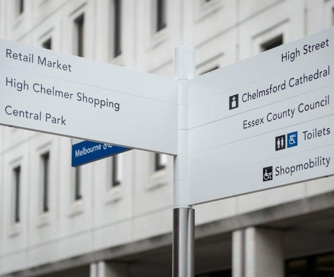 Chelmsford City Centre Wayfinding Signage | isGroup