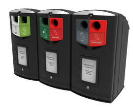 Leafield Envirobank Split 310 Recycling Bin | Leafield Environmental ...