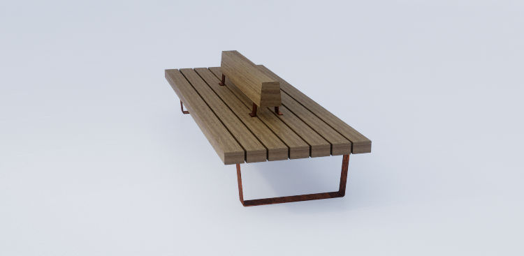 TYPE 21 DOUBLE SIDE BENCH | Chris Nangle Furniture | ESI External Works