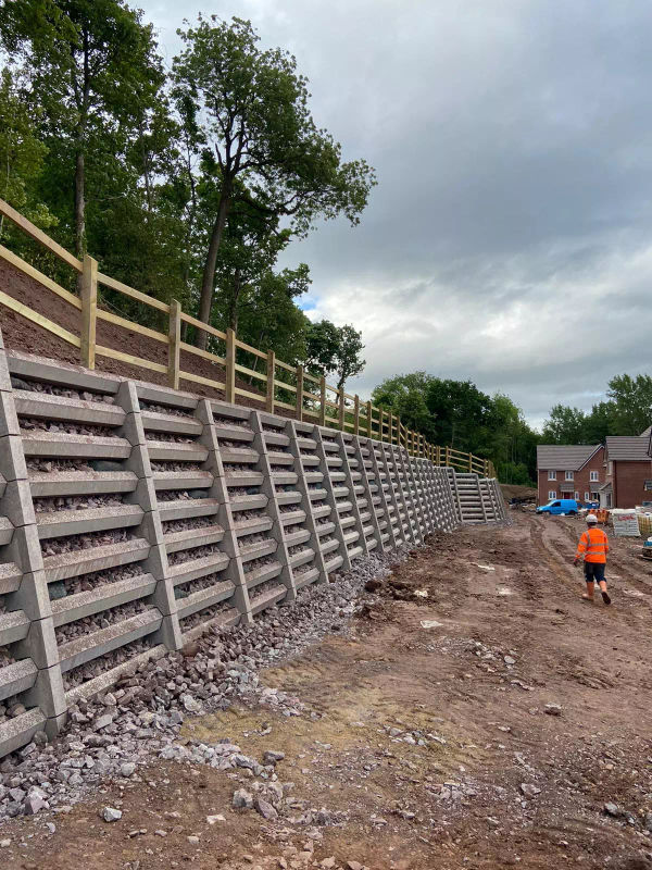 Andacrib concrete crib retaining wall, Dunedin Homes development | Images