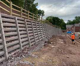 Andacrib concrete crib retaining wall, Dunedin Homes development | Phi ...