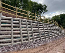 Andacrib concrete crib retaining wall, Dunedin Homes development | Phi ...