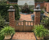Jacobean brick pavers for cottage's kitchen garden path | Westminster Stone