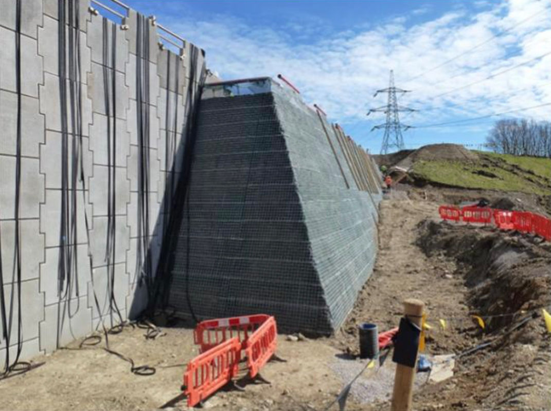 Images for Platform created on steep slope for electricity substation