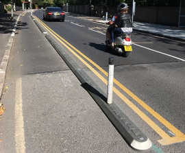 Milestone Island lightweight cycle lane separator | Rediweld Traffic ...