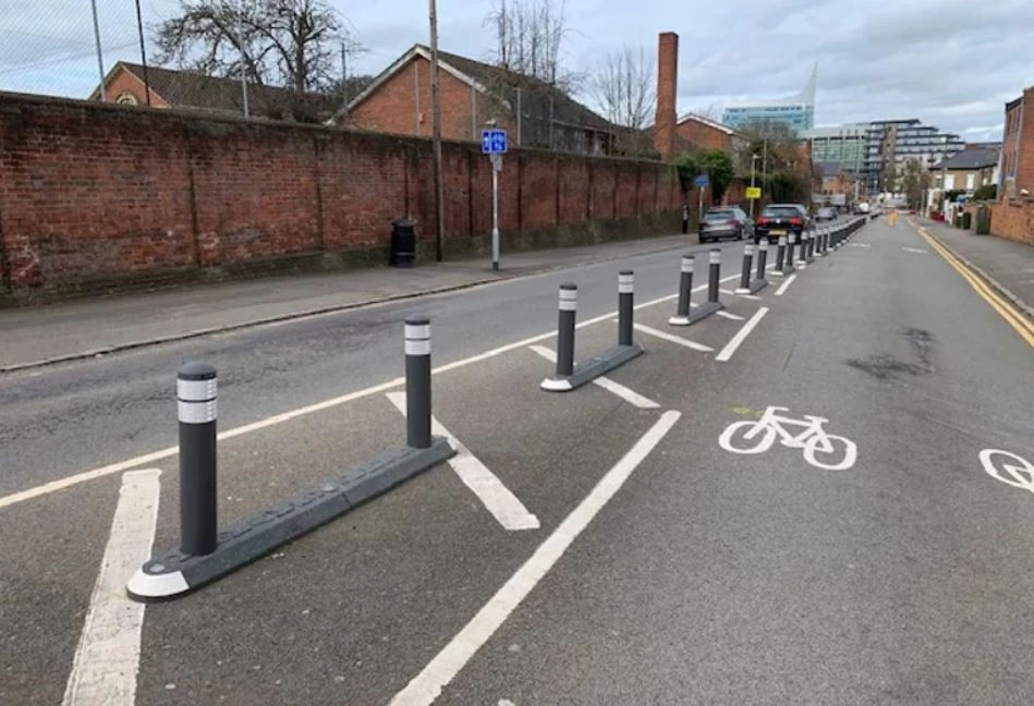 Milestone Island lightweight cycle lane separator | Images