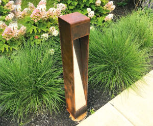 Corten steel illuminated bollards | EXTERNAL WORKS