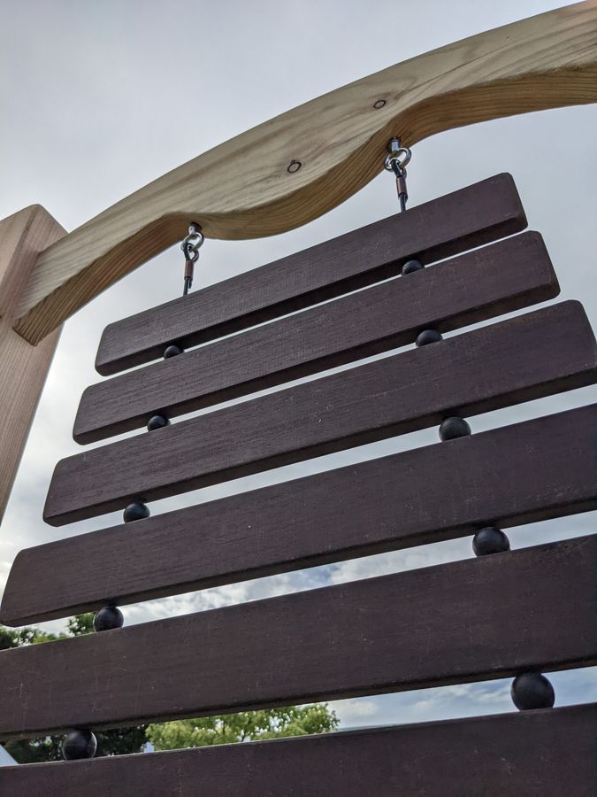 Vertical Xylophone with arched timber frame | Acoustic Arts | ESI ...