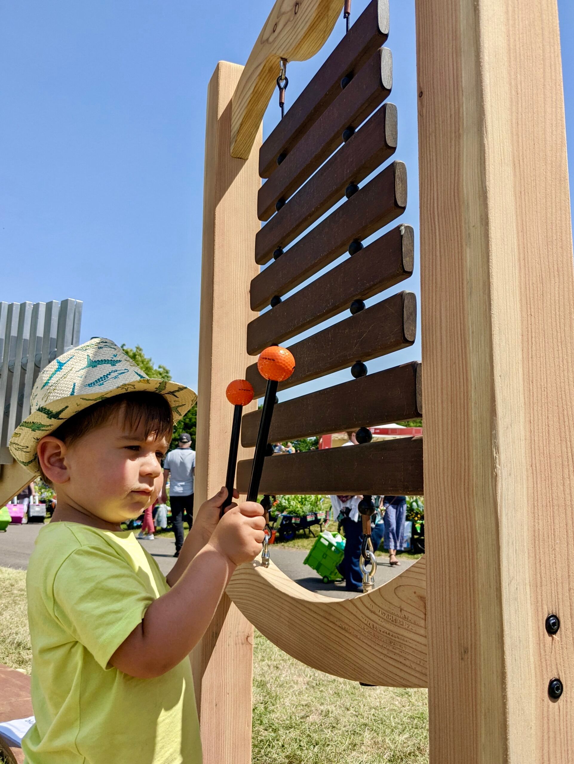 Vertical Xylophone with arched timber frame | Acoustic Arts | ESI ...