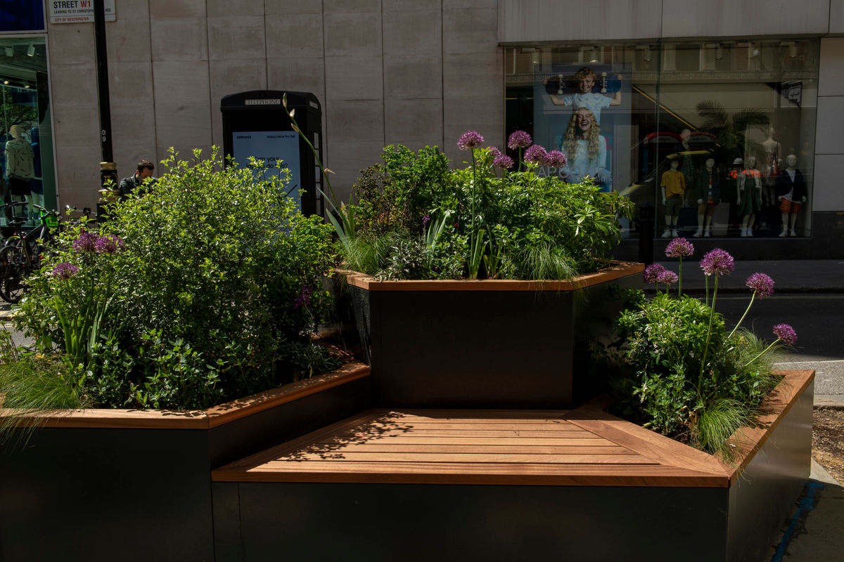 Images for Temporary bespoke seating and planters - Oxford Street