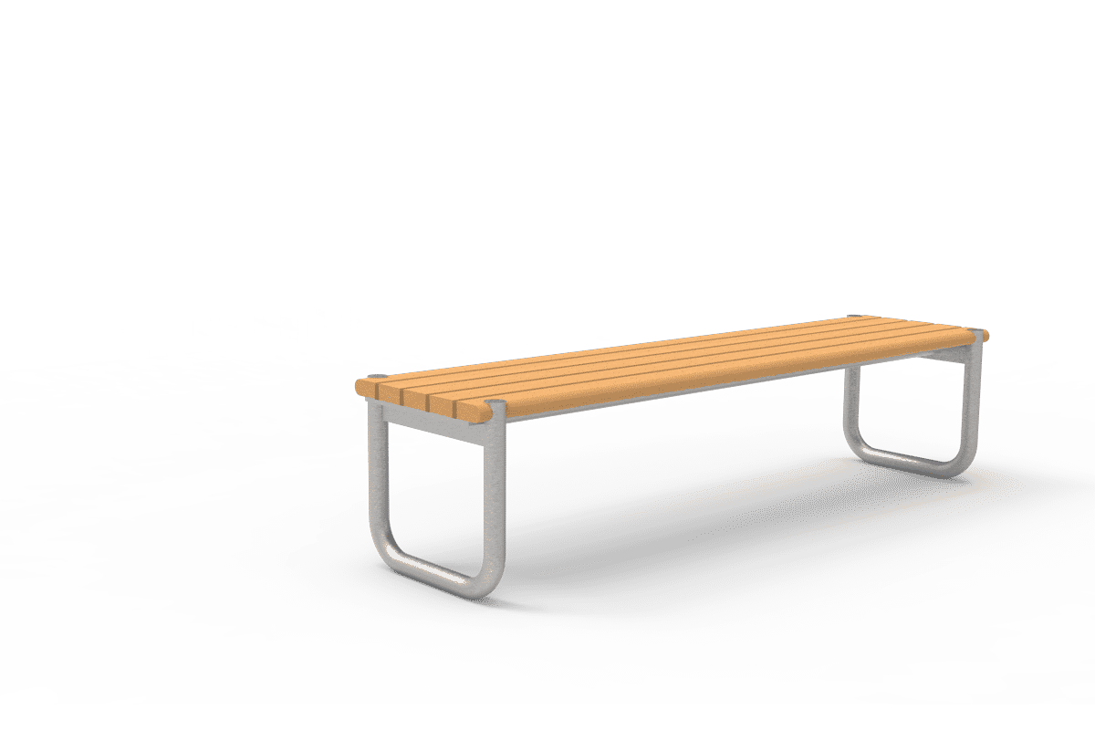 Tubular bench – no arm rests | Urban Street Furniture | ESI External Works