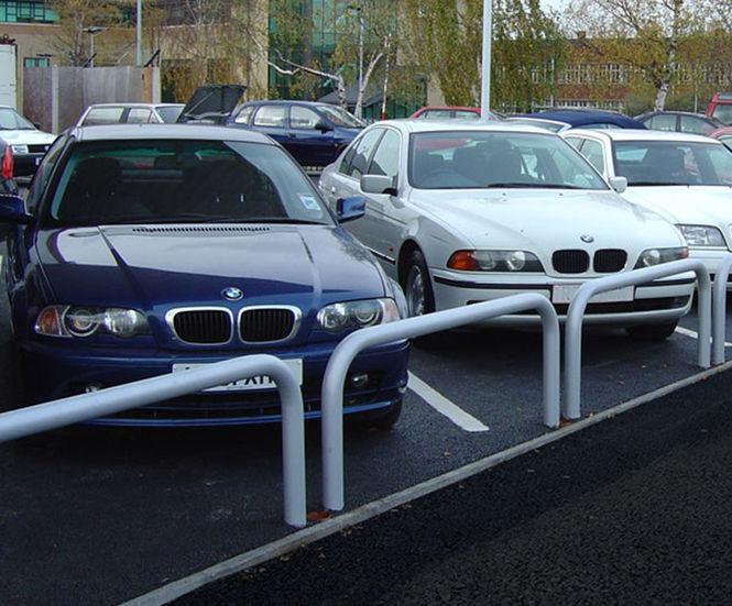 Heavy-duty steel hoop security barriers - fixed and removable | Bailey ...