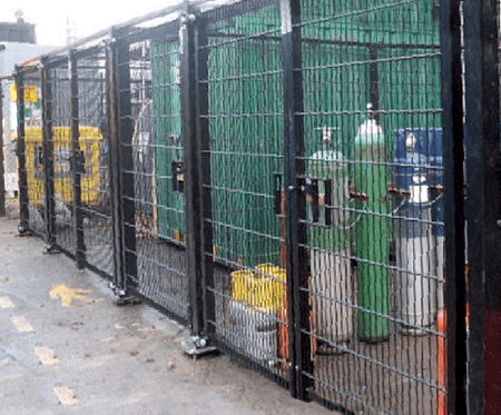 Gas bottle storage cage | Jacksons Fencing | ESI Building Services