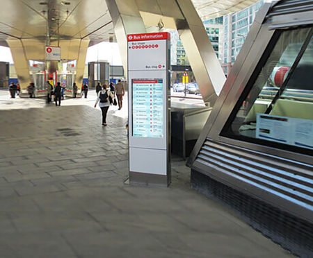 TFT-LED bus information totem | Trueform | ESI External Works
