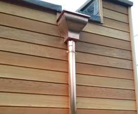 Copper downpipe and hidden gutters, stately home | Metal Gutta | ESI ...