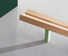 Ypsilon contemporary steel and glulam bench | Vestre Ltd | ESI External ...