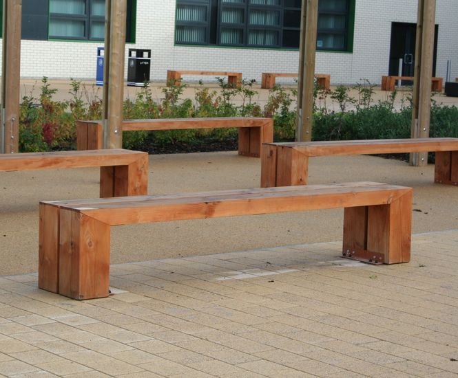 Deacon - contemporary outdoor solid hardwood timber seating | Bailey ...