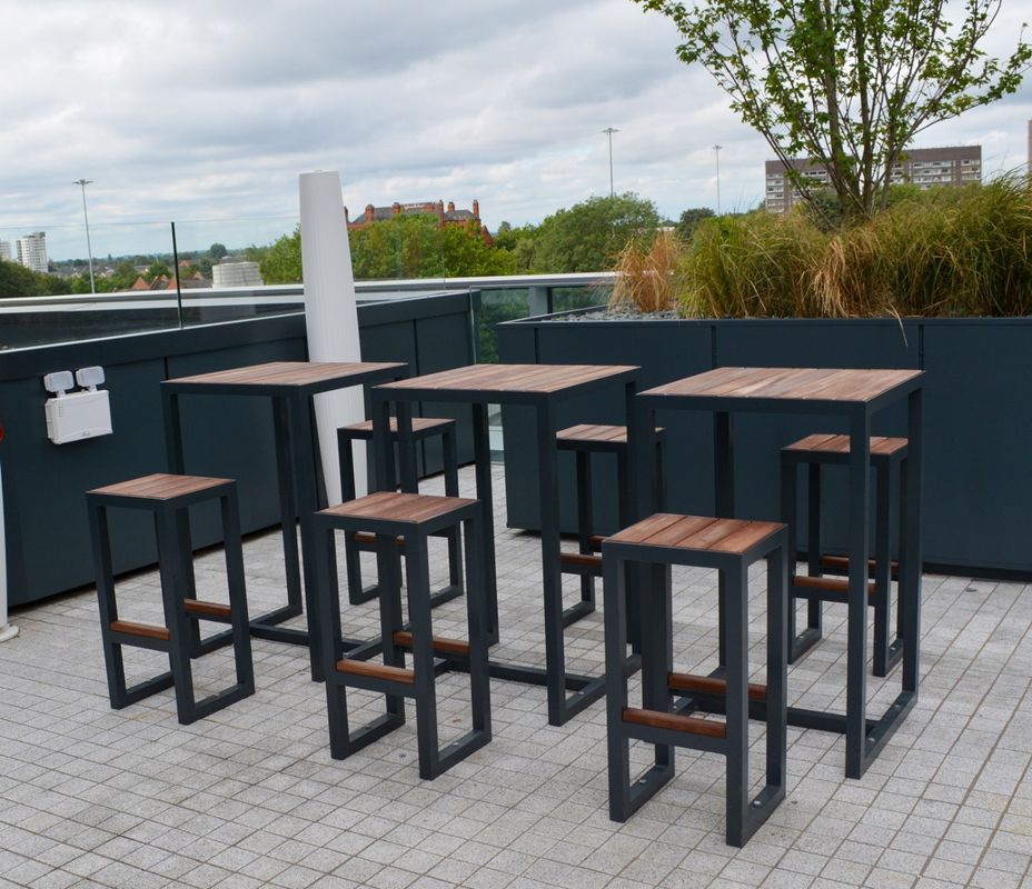 Images for Deansgate aluminium and timber high table and stool