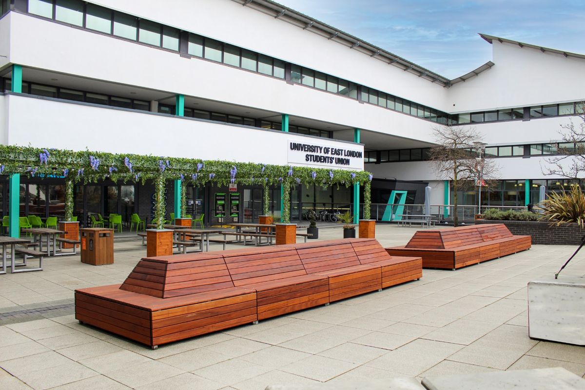 Images for Podium contemporary steel and timber bench