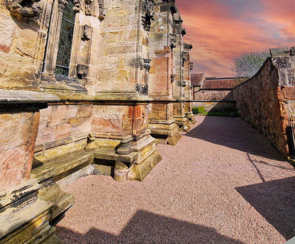 Images for Pink granite aggregate and gravel stabilisation - Rosslyn Chapel