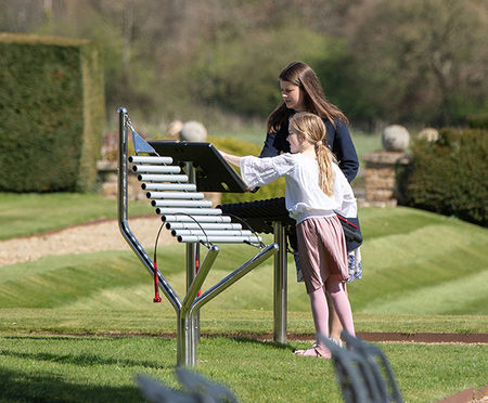 Outdoor musical instruments - country house wedding venue garden ...