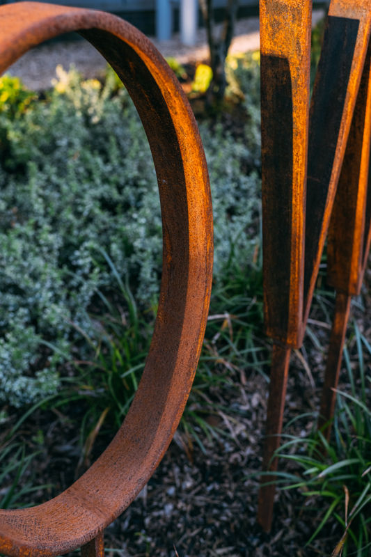 Marshall's Mill WAY2GO Totems & Corten Steel Letters | Images