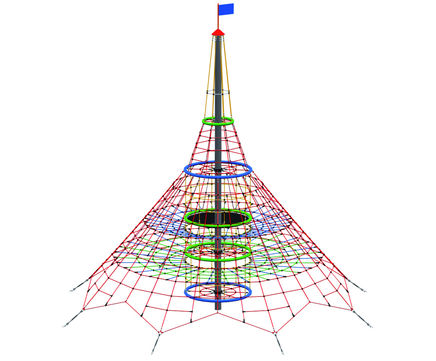 DINO XXL Rope Net Pyramid - playground climbing equipment | Huck Play
