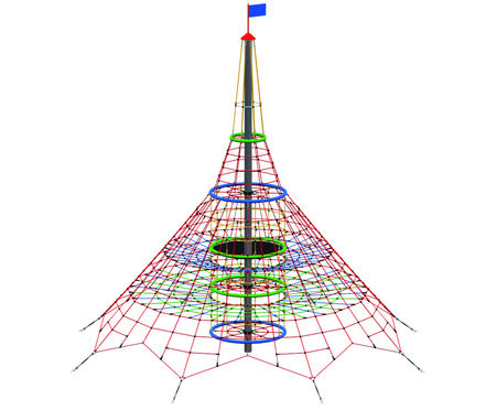 DINO XXL Rope Net Pyramid - climbing playground equipment | Huck Play ...