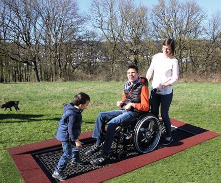 Rolli - in-ground wheelchair-accessible trampoline for playgrounds ...