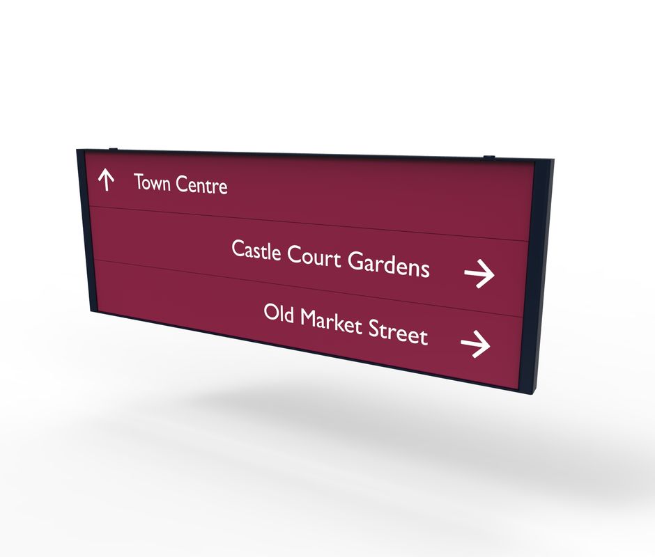 WAY2GO Directional Slat Sign | Images