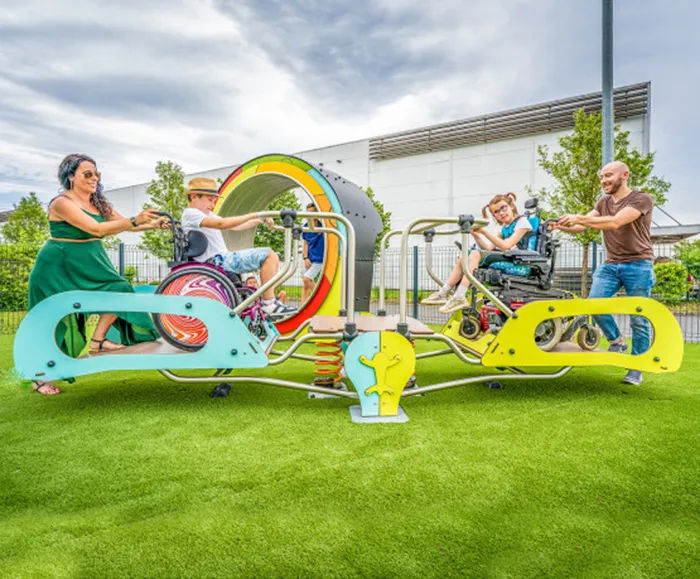 Springer wheelchair-accessible seesaw - J987® | Images