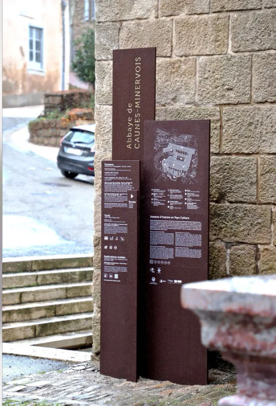 Images for Monolith welcome and wayfinding signs - Cathar Country, France