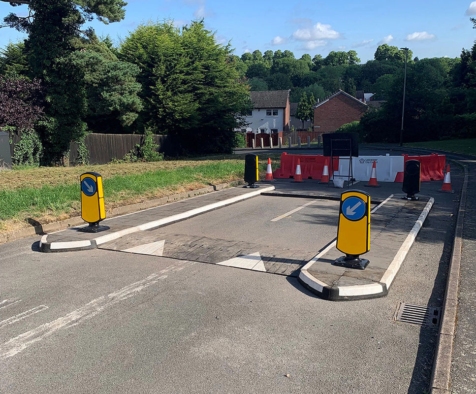 Images for Traffic islands and combination table slow down speeding drivers