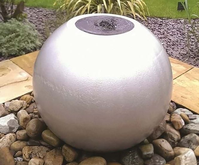Water Sphere - fibreglass water feature | Livingreen Design