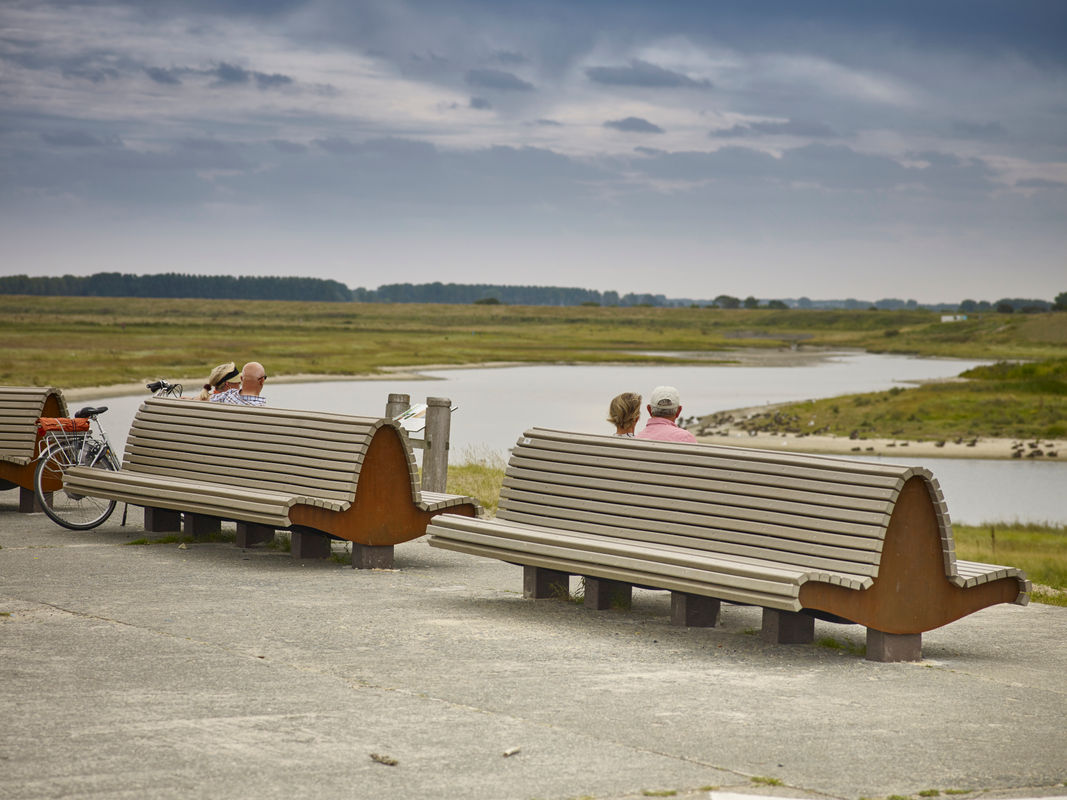 Images for Knokke Bench - double-sided bench recycled plastic with corten