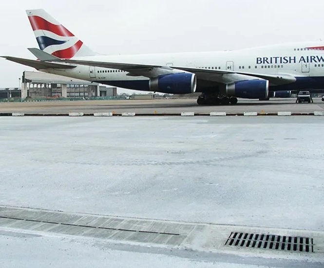 Robust, high-capacity drainage solution - Heathrow Airport | Hauraton