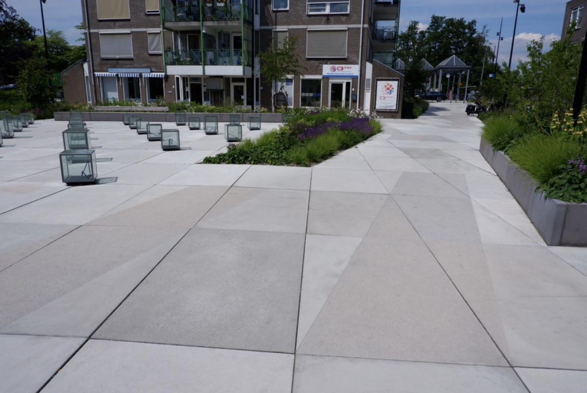 Images for Large-format concrete paving slabs help transform public square
