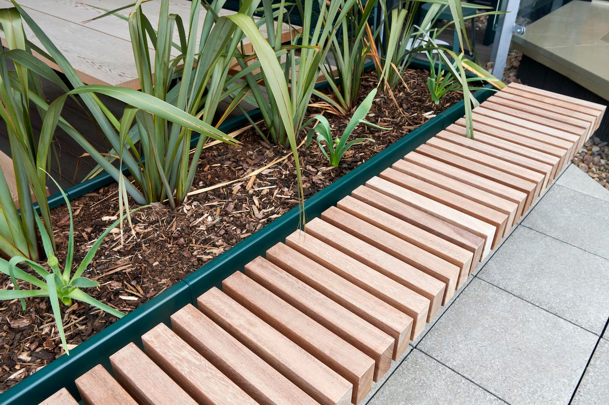 Ambit - integrated timber seating for steel planter systems | Images
