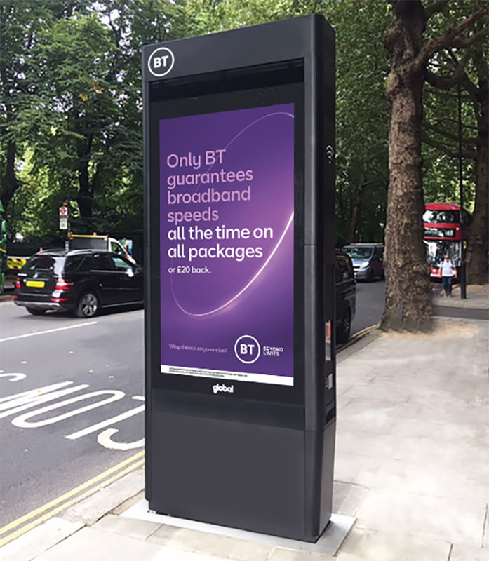 Iconic digital StreetHub signage units with WiFi for BT | Images
