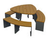 Alfresco - curvilinear table with benches for roof terraces | Raaft®