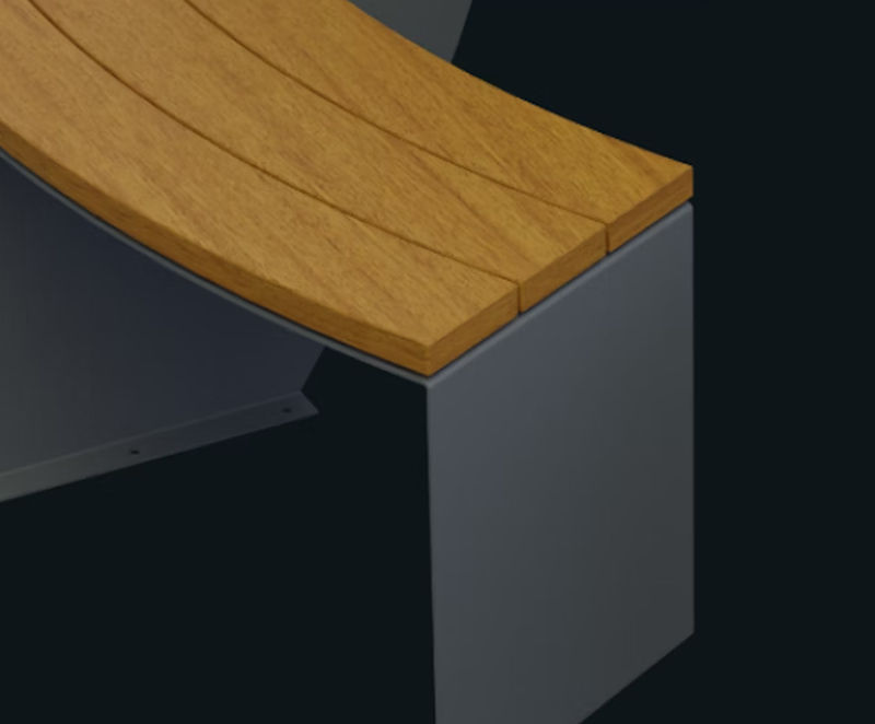 Images for Alfresco - curvilinear table with benches for roof terraces